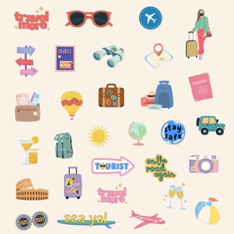 Travel Stickers Sheet | Buy Travel Stickers Online